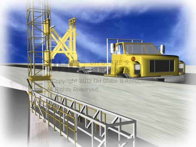 Bridge Inspection Overhanging Scaffold | DH Glabe & Associates