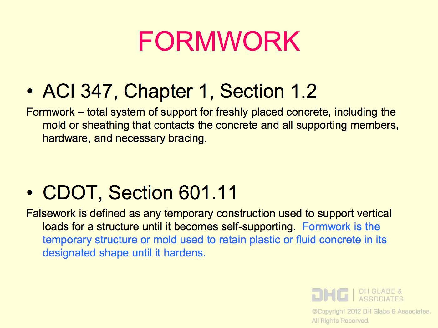 Formwork and Falsework Differences | DH Glabe & Associates