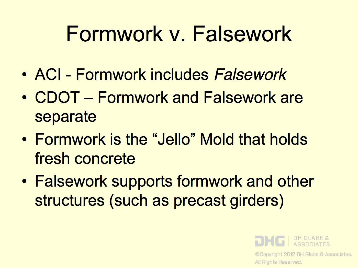 Formwork and Falsework Differences | DH Glabe & Associates