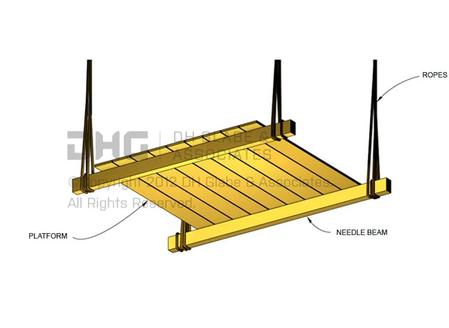 Needle Beam Scaffold Image | DH Glabe & Associates